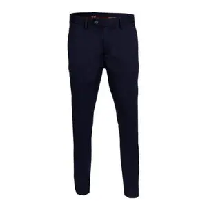 DAVID WEJ Plain Slim Fit Trousers With Belt Loops