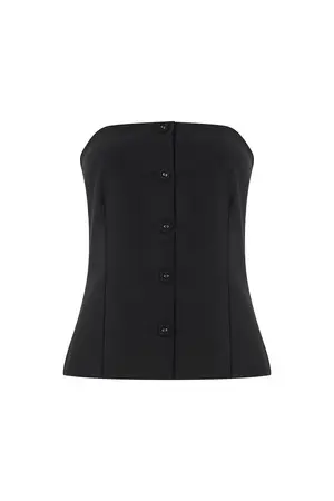 EXQUISE Strapless Bustier - Black