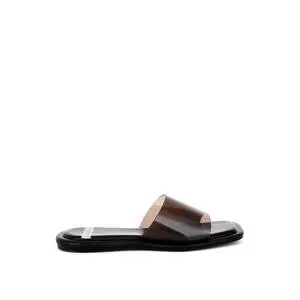 RAG & CO Tinted Strap Slip-on Flats - Black
