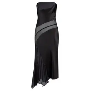 COSTANZO II Strapless Silk Midi Dress