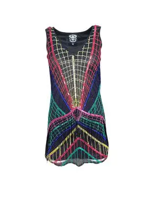 ANY OLD IRON Beaded Fringe Mini Dress