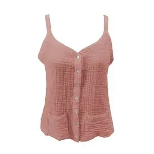 Haris Cotton Textured Cotton Button-front Top