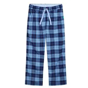 LOUNGERS Soft Organic Brushed Cotton Loungewear Trousers - Blue