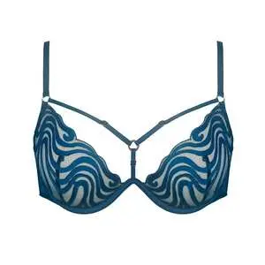 MONIQUE MORIN LINGERIE Echo Wired Bra Abyss - Blue