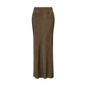 LILY ROU Silk Midi Slip Skirt