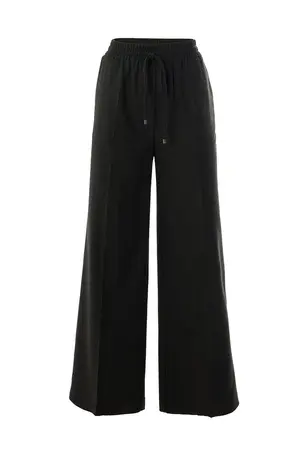 EXQUISE Livia Wide Leg Pants - Black/grey