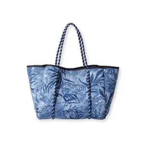 POP UPS BRAND Everyday Tote Jungle Fever Denim - Blue