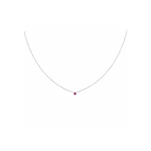 HILLARY ALEXANDRIA Rhodolite Vi Necklace - Silver