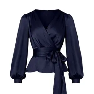 SACHA DRAKE Satin Faux Wrap Top