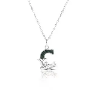 KASUN LONDON C Initial Chain Necklace - Silver