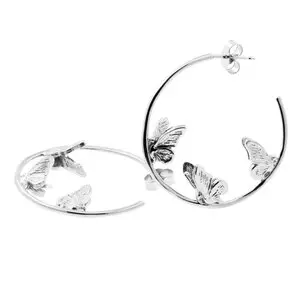 Butterfly Hoop Earrings