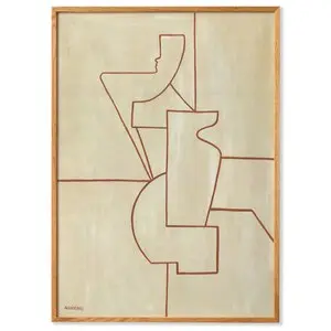 PAPER COLLECTIVE Gold / Neutrals / Yellow Antic Ideal Nr. One Art Print - Gold/yellow