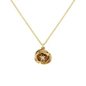 LEE RENEE Poppy Diamond Vermeil Necklace - Gold