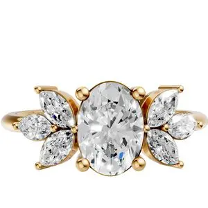 AYA FINE JEWELRY 14k Gold 1.09ct Diamond Cluster Ring - Yellow