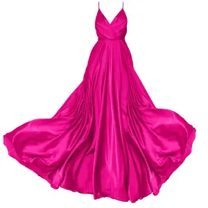 ANGELIKA JOZEFCZYK Satin Long Evening Dress - Pink