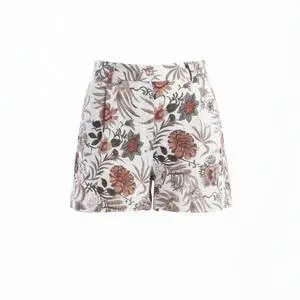 Haris Cotton High-waisted Printed Shorts