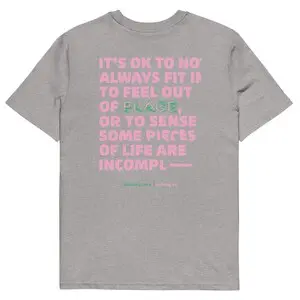 ANCHOR & CREW Heather Five It's Ok Editions Organic Cotton T-shirt - Grey