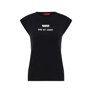 PCFG Rib Tank Top With Patch - Black
