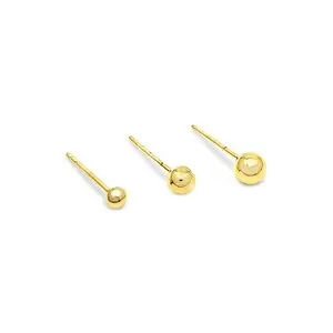 LUTIRO Ball Stud Earring Set - Gold