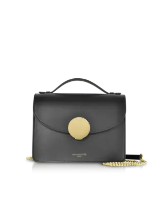 LE PARMENTIER Ondina Top Handle Shoulder Bag - Black