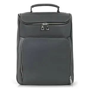 LUIS STEVEN Medium Laptop Backpack Pebble Leather - Grey