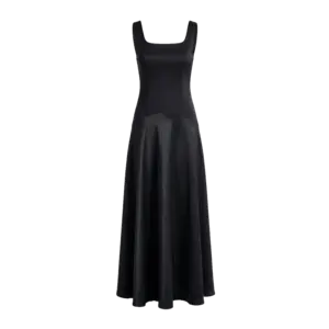 ASHITA FERNANDES Sleeveless Square Neck Maxi Dress - Black
