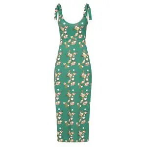 SOPHIE CAMERON DAVIES Floral Cotton Maxi Dress - Green