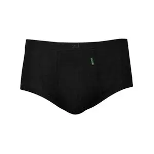ZD ZERO DEFECTS Senior Fly Front Briefs – Premium Egyptian Cotton Comfort Color - Black
