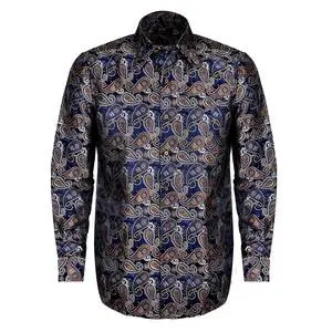 DAVID WEJ Kensington Paisley Jacquard Shirt - Brown