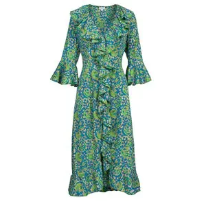 AT LAST... Felicity Midi Dress - Blue