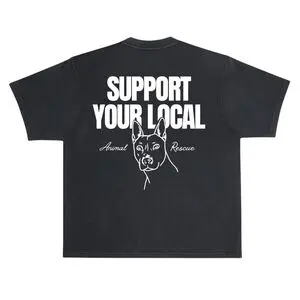 DONT EAT THE HOMIES Support Your Local Animal Rescue Tee - Black