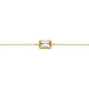 BELINDA JEWELZ Aquamarine Birthstone Bolo Bracelet - Blue