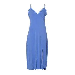 PRETTY YOU Bamboo Frill Chemise In Cornflower