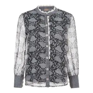 LIMINAL Bloom Printed Blouse - Black