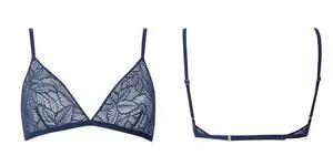 BOTT LINGERIE Wireless Lace Triangle Bra La First Night - Blue
