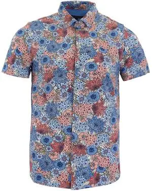 LORDS OF HARLECH Todd Garden Party Knit Shirt - Pink