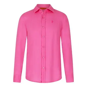 MAISON TANGERINE Flamingo Bright Linen Shirt For