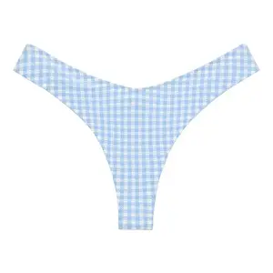 MONTCE Peri Micro Gingham Lulu Bikini Bottom - Blue