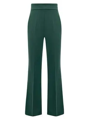 TIA DORRAINE High-waisted Flared Trousers - Green