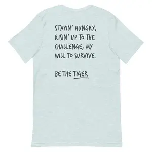 ANCHOR & CREW Ice Think Ocean Tiger Aspirations Cotton Embroidered T-shirt - Blue
