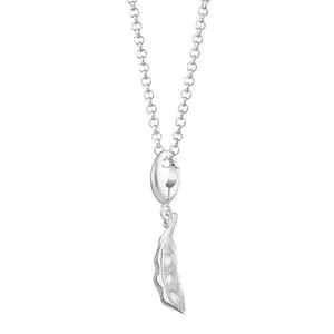 LILY CHARMED Sterling Peapod Charm Necklace - Silver