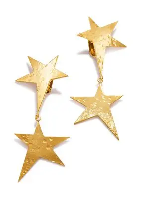 JAREDJAMIN Shooting Star Clip-on Dangle Earrings - Gold