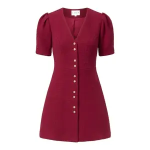 GAÂLA Matilda Cotton Tweed Dress