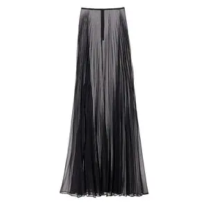 AGGI BY HALEWSKI Margo Night Fall Pleated Maxi Skirt