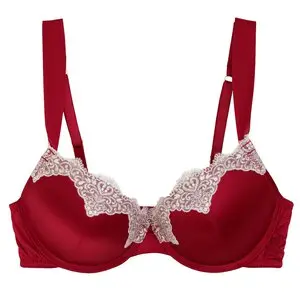 TALLULAH LOVE Opulent Lace Bra Berry - Red