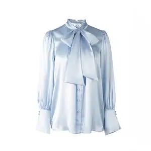SOLGO ATELIER Phaius Bow-tie Silk Blouse