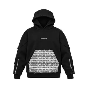 MYSIMPLICATED Oversized Cotton Hoodie With Interchangeable Patches