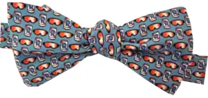 LAZYJACK PRESS Printed Bow Tie - Blue