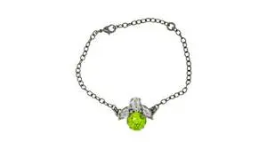 VICKISARGE The Bee Platinum Bracelet Green
