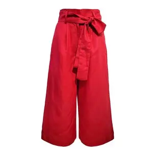 EMMA WALLACE Nala Cropped Trouser - Red